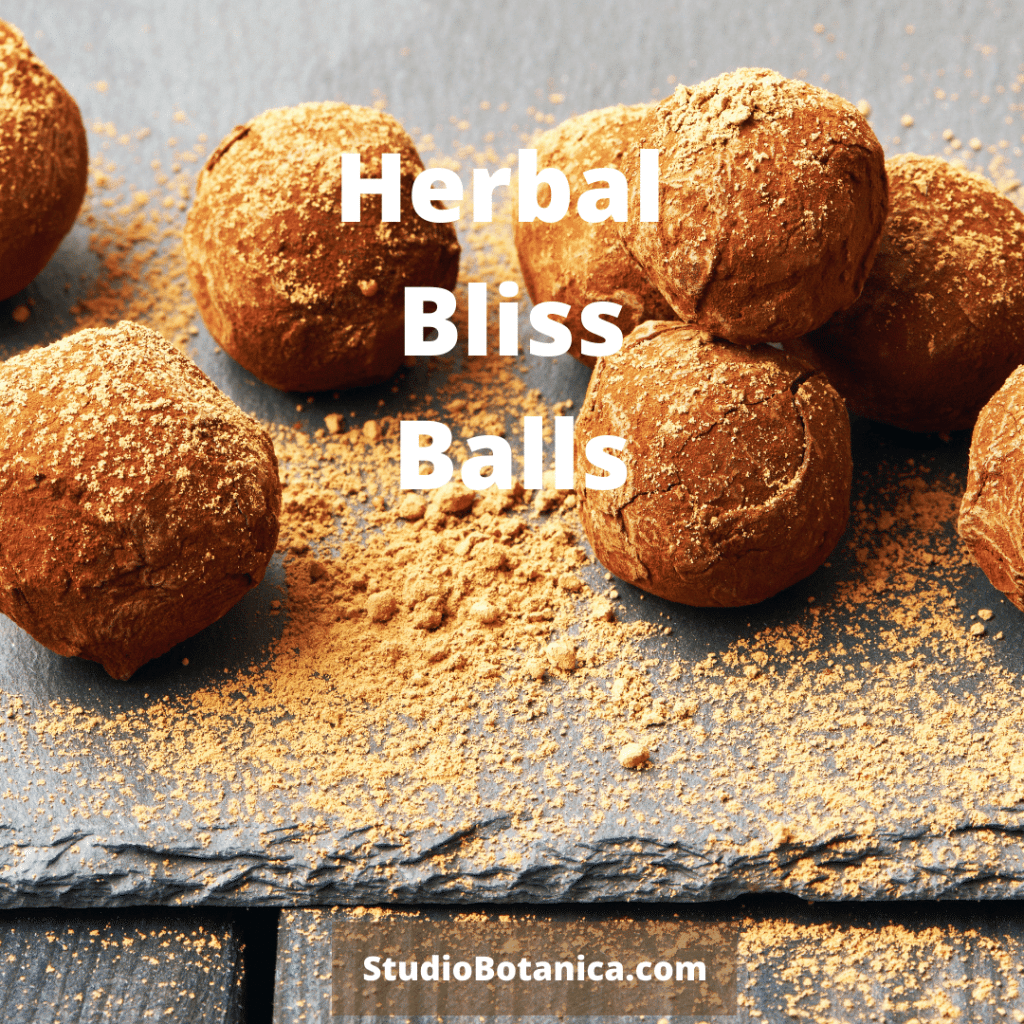 Nourishing Herbal Bliss Balls ~ Delightful Anti-Anxiety food - Studio Botanica